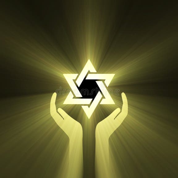 Star of David Hand Support Light Flare Stock Illustration ...
