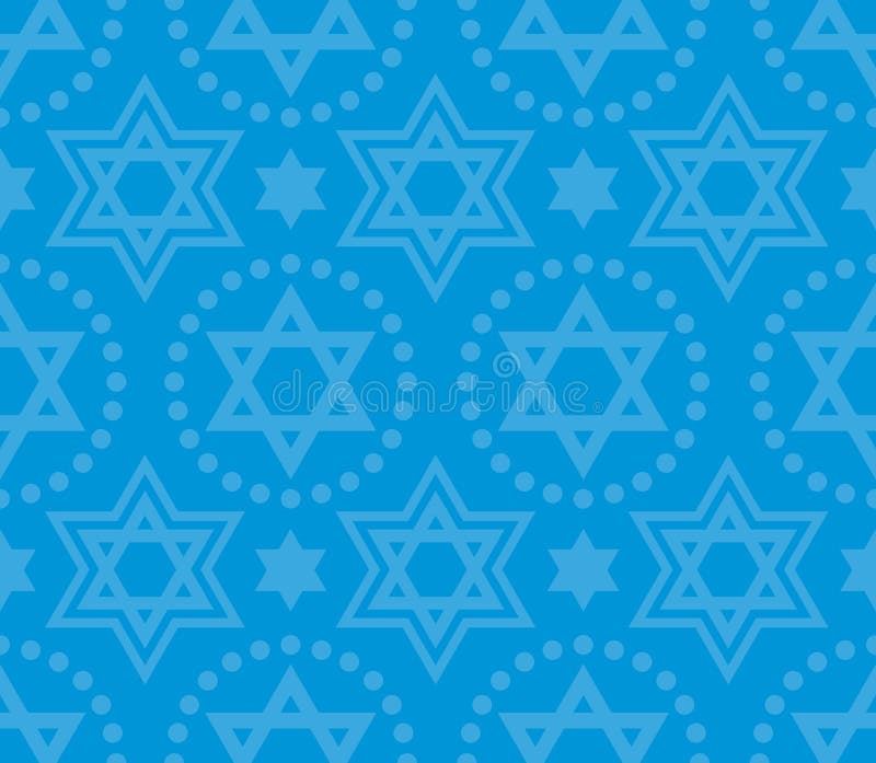 Star of David Hanukkah Seamless Background Pattern Stock Illustration ...