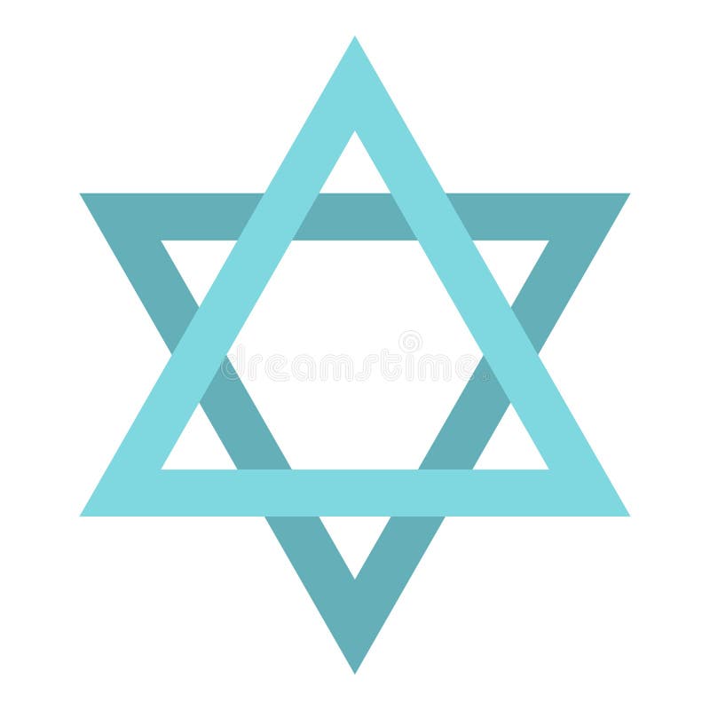Star of David Icon, Flat Style Stock Vector - Illustration of biblical ...