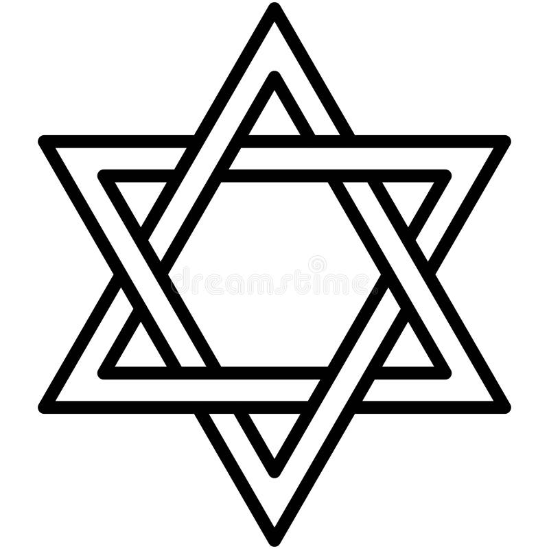 Star of David Icon, Passover Related Vector Illustration Stock Vector ...