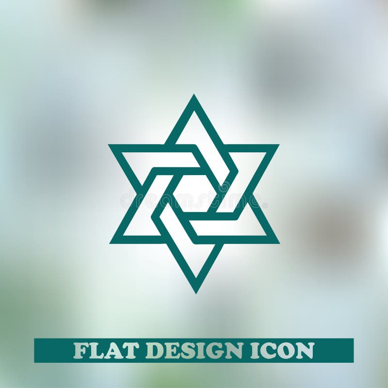 Star of David. Icon Vector stock illustration. Illustration of holy ...