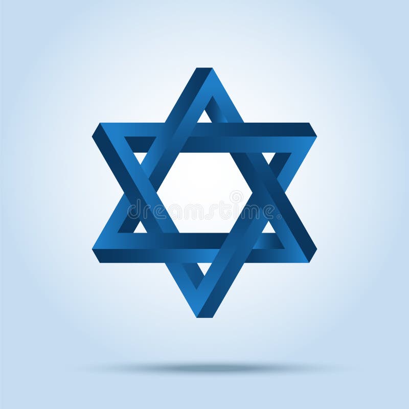 Star of David with Intersecting Penrose Triangle. Optical Illusion ...