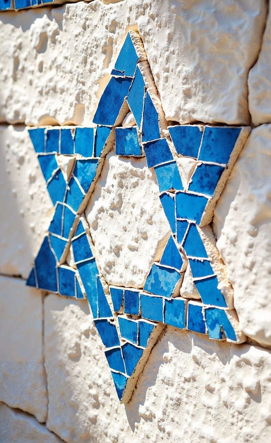 Star of David Mosaic on Old Wall Stock Illustration - Illustration of ...