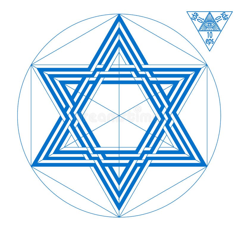 Star of David Shield of David Stock Vector - Illustration of judaic ...