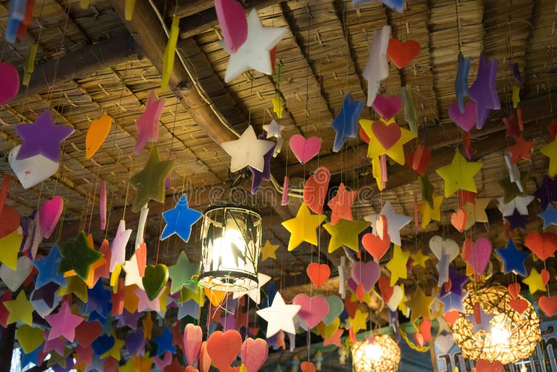 Star Decoration Interior Design Stock Photo - Image of wallpaper ...