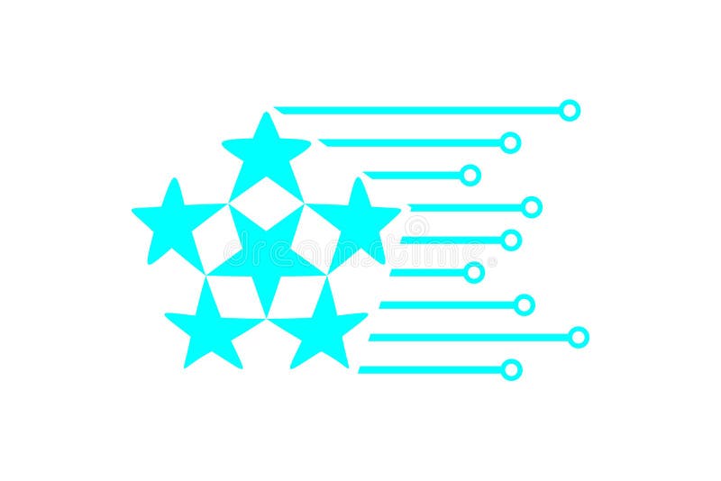 Star Digital Tech Logo Design Inspiration Isolated on White Backgrounds ...