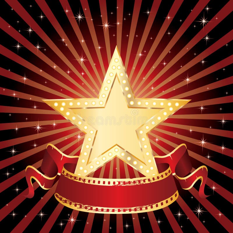 Golden moving star stock vector. Illustration of glow - 17261796