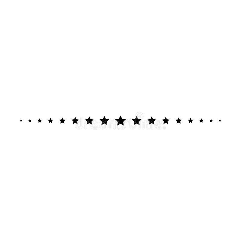 Star Divider Border Frame Horizontal Line Vector Shape Icon for ...