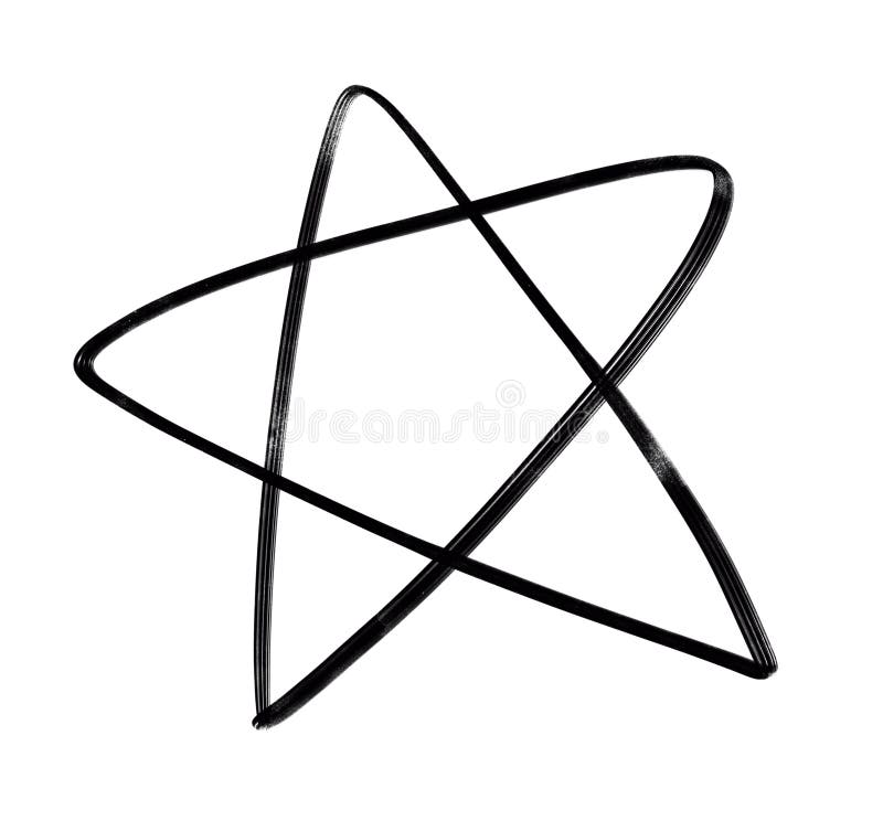 Star Doodle Freehand Sketch Drawing Shape Form Abstrct Element of Night ...