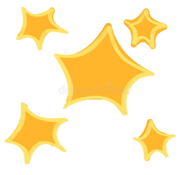 Star Doodle Freehand Sketch Drawing Shape Form Abstrct Element of Night ...