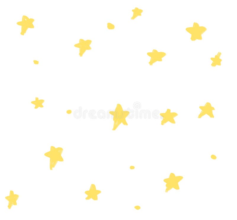 Stars Doodle Freehand Sketch Drawing Shape Form Abstrct Element of ...