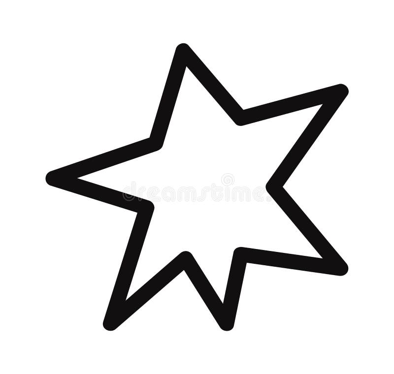 Star Linear Children Drawing Stock Vector - Illustration of children ...