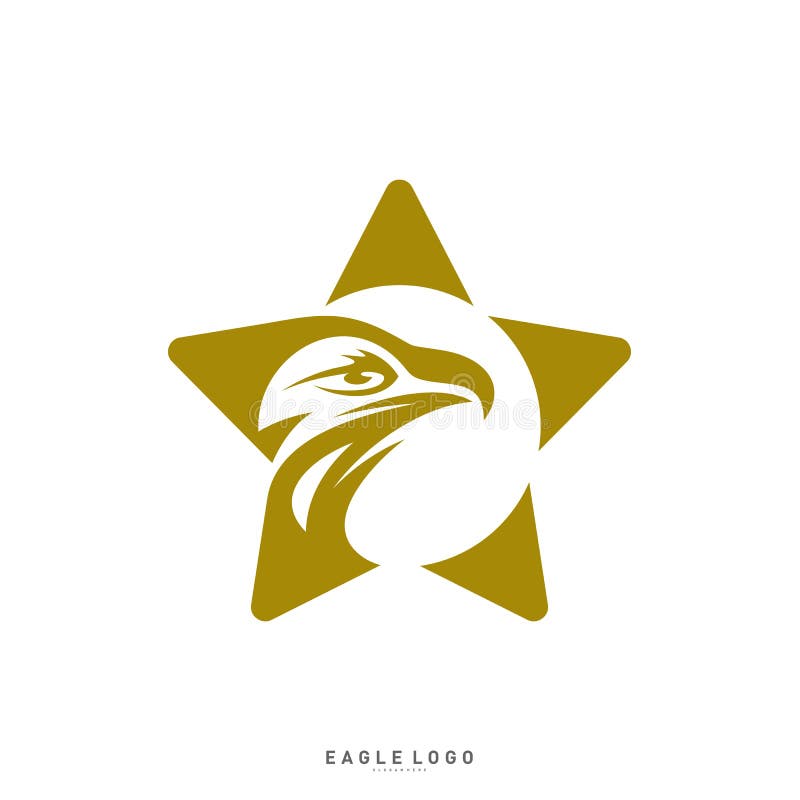 Star Eagle Logo Vector Template. Eagle Logo with Stars Icon Stock ...