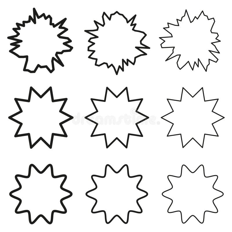 Star Edge Icon. Decorative Shape Figure. Spiked Abstract Symbol. Vector ...
