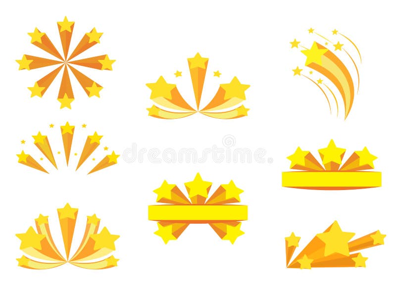 Star Effect. Fireworks Vector. Labels with Stars Around. Star Badge ...