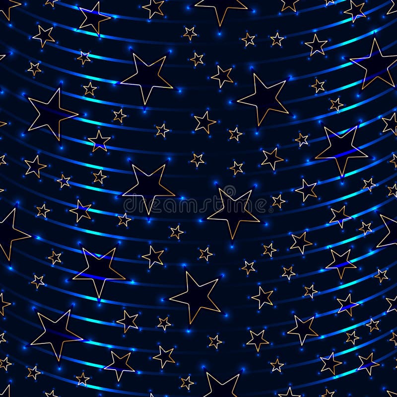 Glowing Star Repeat Pattern Stock Illustrations – 756 Glowing Star ...