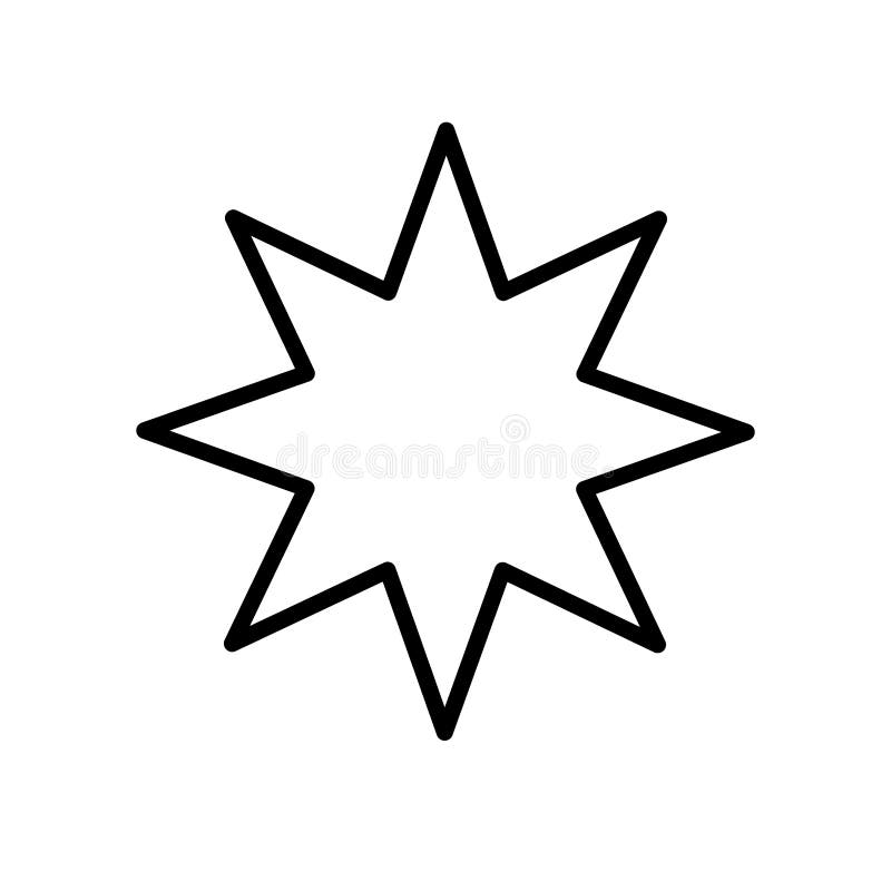 Eight Pointed Star Symbol Light Flare Stock Illustration - Illustration ...