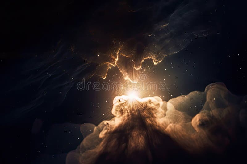 A Star Emerging from Its Nebular Cloud, the First Light Shining in the ...