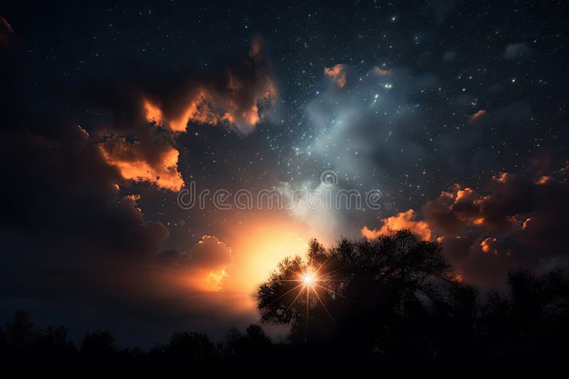 A Star Emerging from Its Nebular Cloud, the First Light Shining in the ...