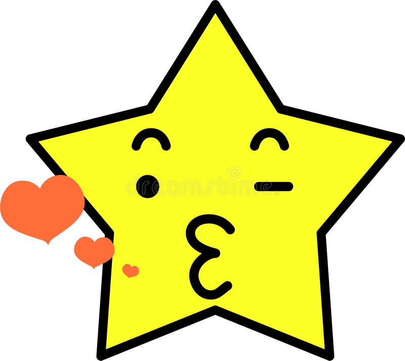 Star emoticon icon stock vector. Illustration of glasses - 195146573