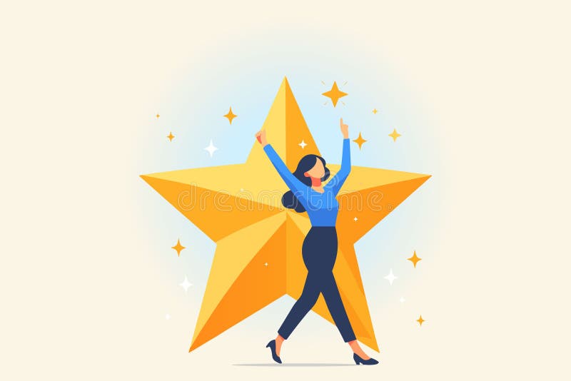 Star Employee, Success Leader or Confidence Stock Vector - Illustration ...