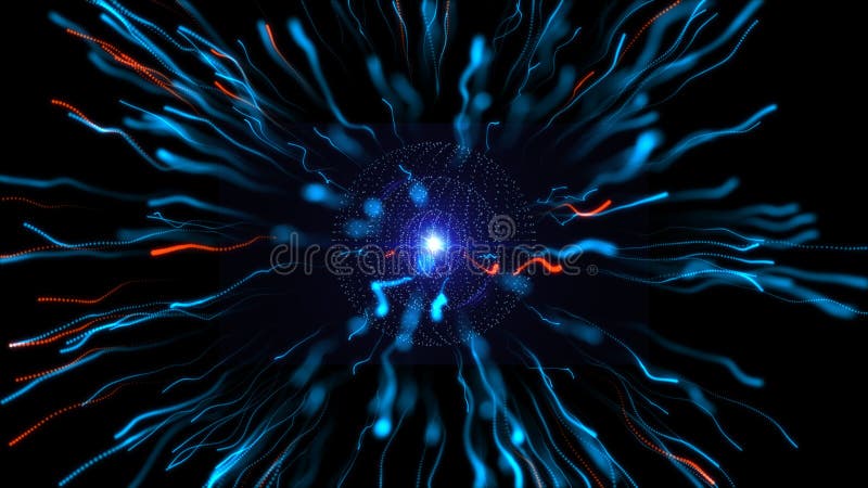 Star Energy Particles Explosion, Big Data Circle Particle, Glowing ...