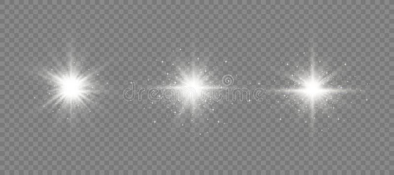Flash Bright Star, Shining Sun, Sparkling Dust. Stock Vector ...