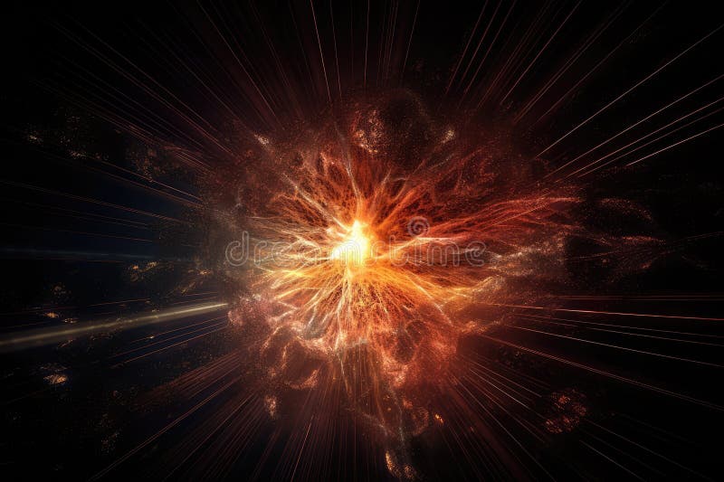 A Star, Exploding into a Supernova, with Its Light and Energy Streaking ...