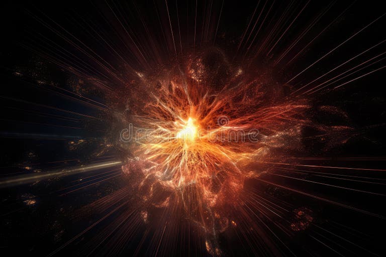 A Star, Exploding into a Supernova, with Its Light and Energy Streaking ...