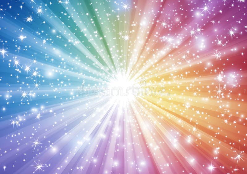 Star Explosion Digital Line Art Style Abstract Multicolored Background ...