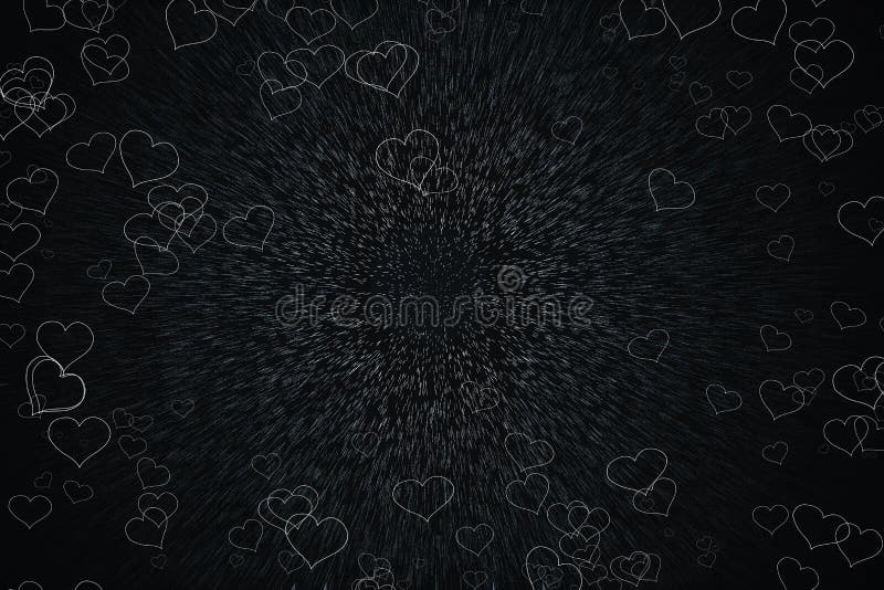 Star Explosion in a Galaxy of an Unknown Universe with Hearts Stock ...