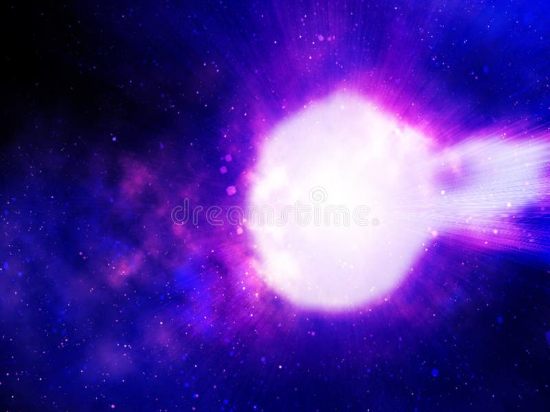 Star Explosion in a Galaxy of an Unknown Universe Stock Image - Image ...