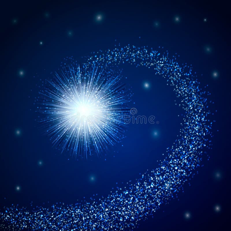 Star Explosion in Space with Sparkling Particles. Magic Background ...