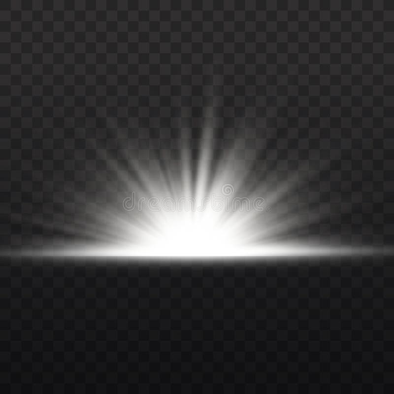 Star Explosion, White Glow Lights Sun Rays. Stock Vector - Illustration ...