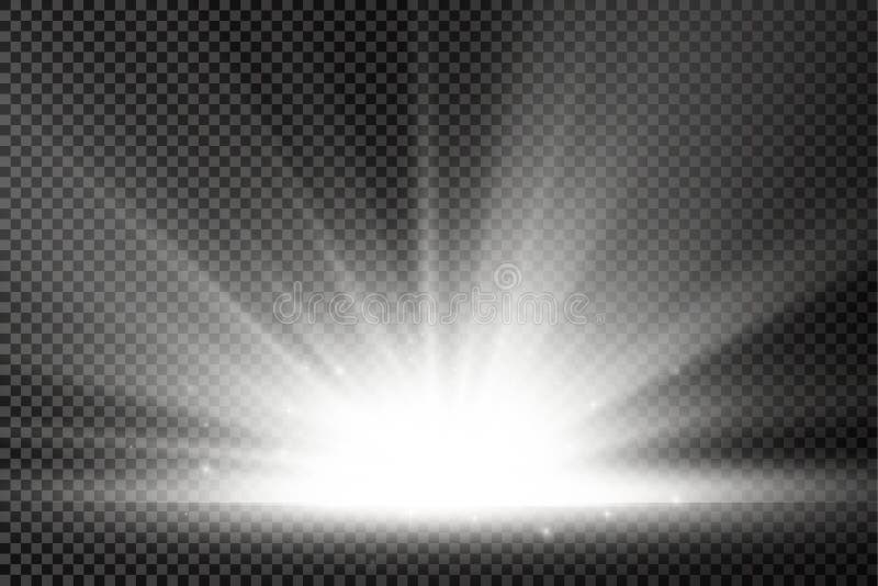Star Explosion, White Glow Lights Sun Rays. Stock Vector - Illustration ...