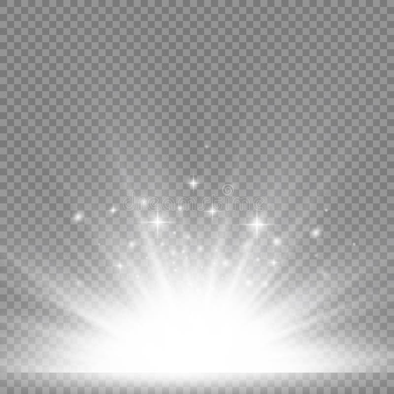 Star Explosion, White Glow Lights Sun Rays. Stock Vector - Illustration ...