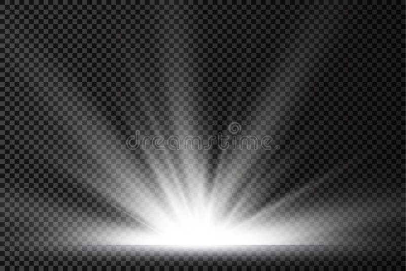 Star Explosion, White Glow Lights Sun Rays. Stock Vector - Illustration ...