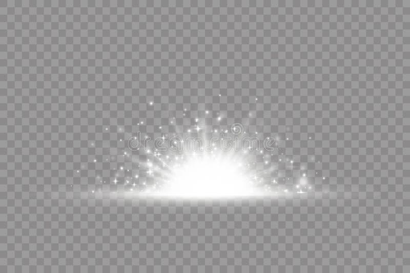 Star Explosion, White Glow Lights Sun Rays. Stock Vector - Illustration ...
