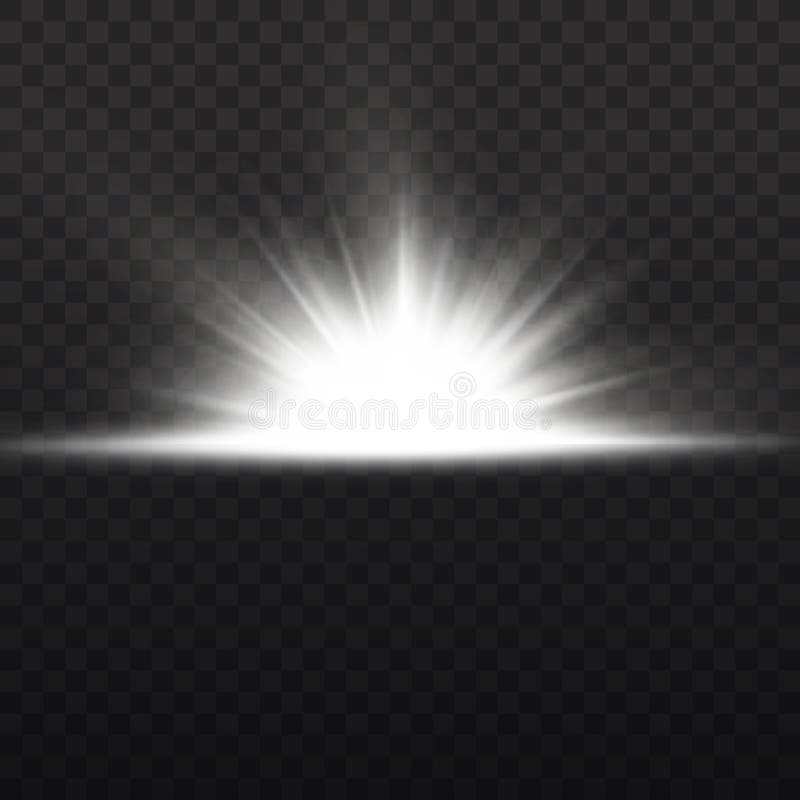 Star Explosion, White Glow Lights Sun Rays. Stock Vector - Illustration ...