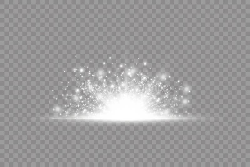 Star Explosion, White Glow Lights Sun Rays. Stock Illustration ...