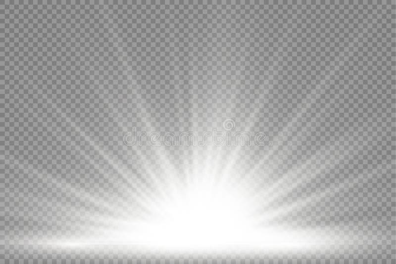 Star Explosion, White Glow Lights Sun Rays. Stock Vector - Illustration ...