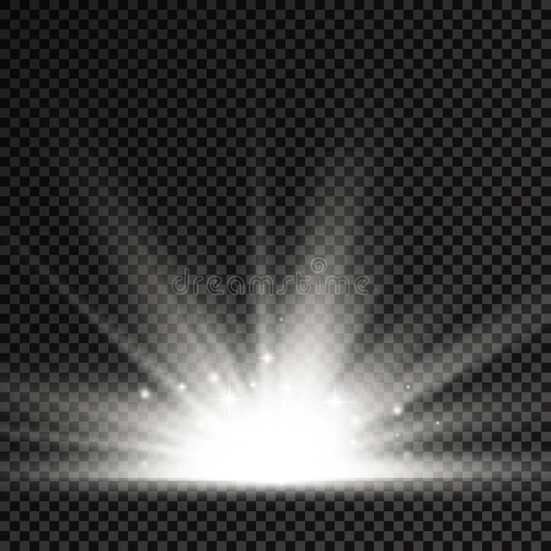 Star Explosion, White Glow Lights Sun Rays. Stock Vector - Illustration ...