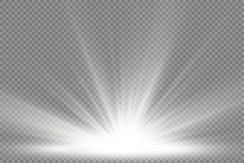 Star Explosion, White Glow Lights Sun Rays. Stock Vector - Illustration ...