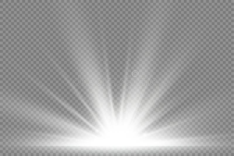 Star Explosion, White Glow Lights Sun Rays. Stock Vector - Illustration ...