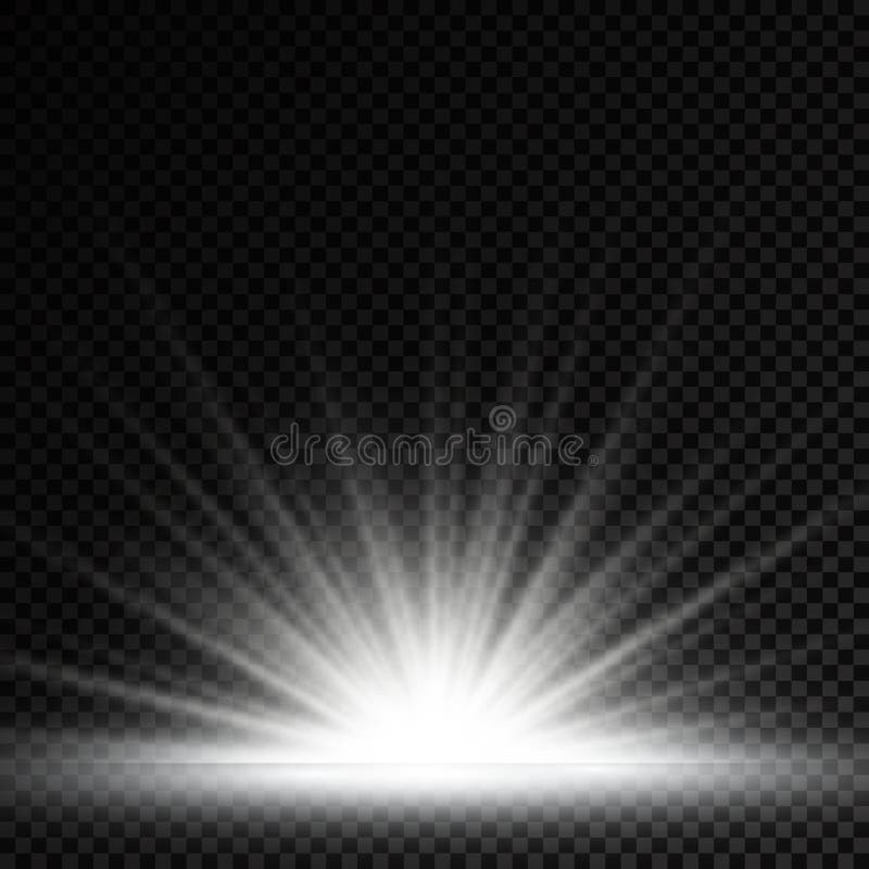 Star Explosion, White Glow Lights Sun Rays. Stock Vector - Illustration ...