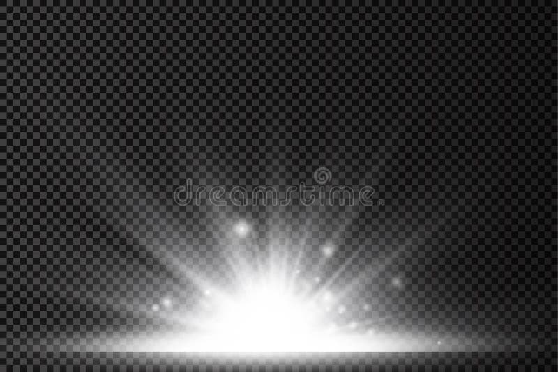 Star Explosion, White Glow Lights Sun Rays. Stock Illustration ...
