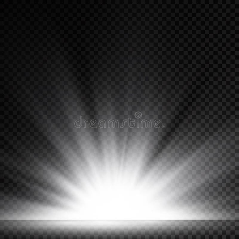 Star Explosion, White Glow Lights Sun Rays. Stock Vector - Illustration ...