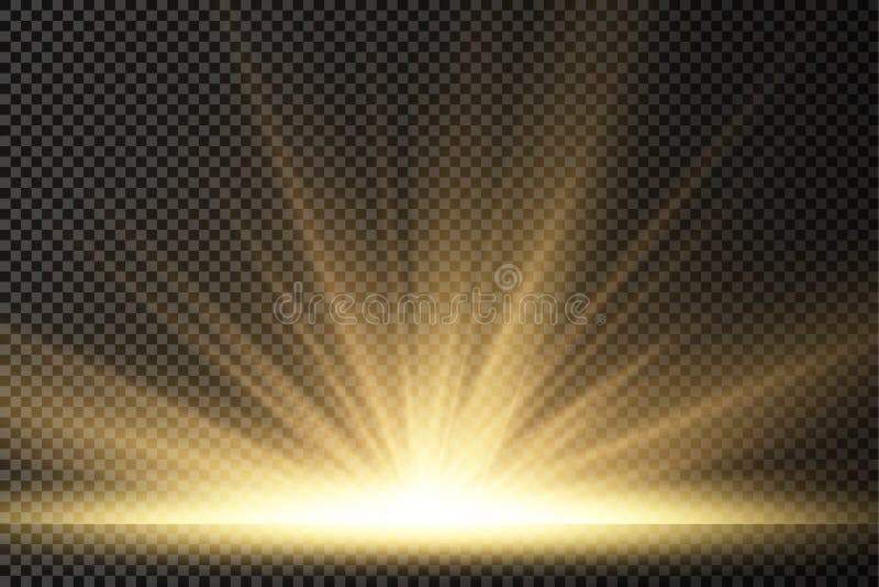 Star Explosion, Yellow Glow Lights Sun Rays. Stock Vector ...