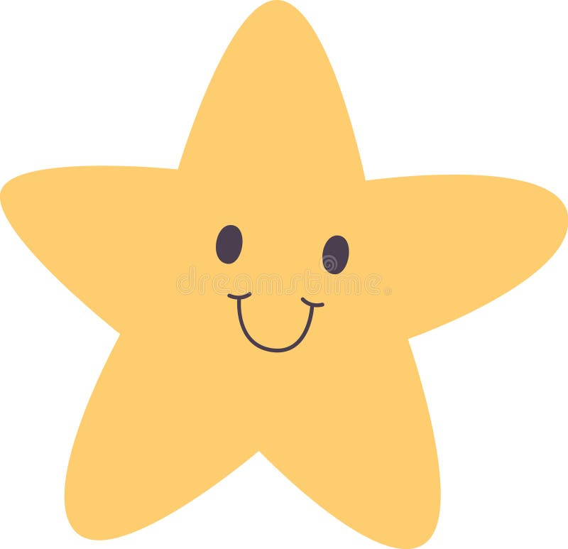 Star with Face stock vector. Illustration of vector - 297428169