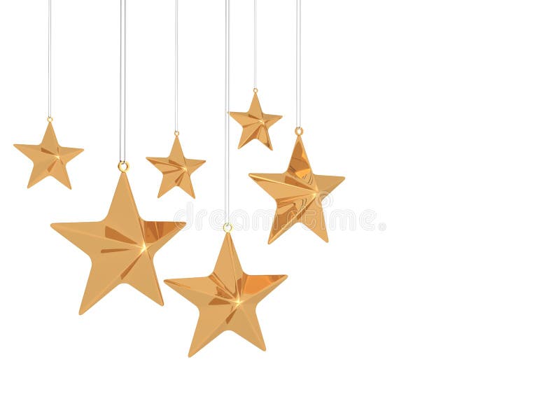 Star fat golden hanging stock illustration. Illustration of decorate ...